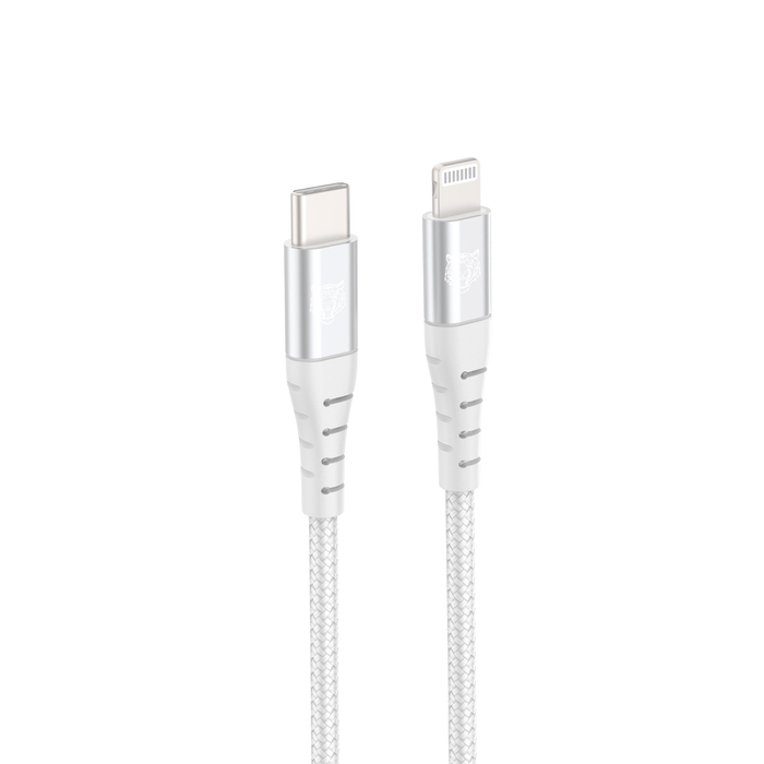 TIGER POWER LITE CABLE RENFORCE USB-C LIGHTNING 1,2M BLANC : ascendeo ...