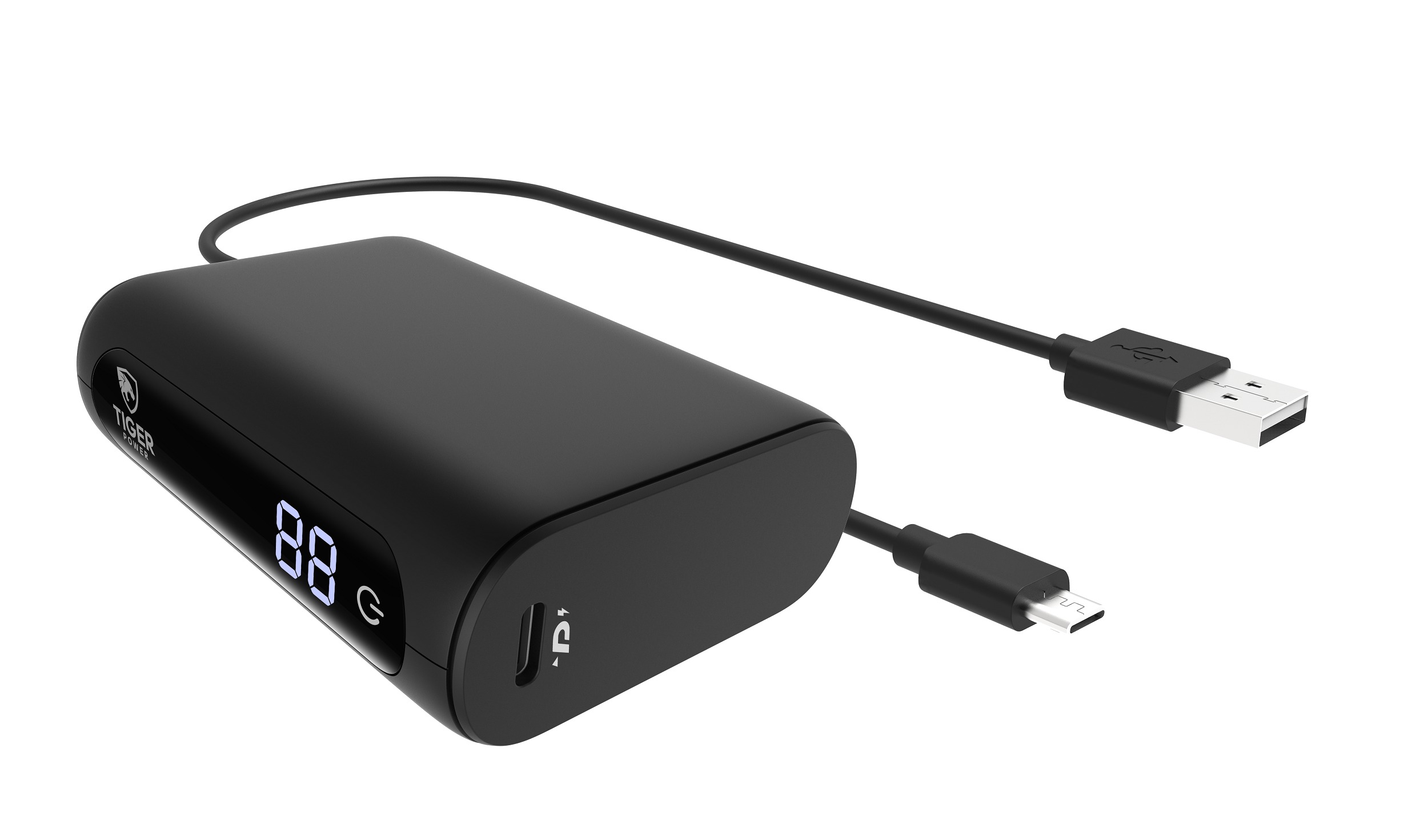 TIGER POWER POWERBANK 10000MAH PD + QC AVEC 2 CABLE TYPE C NOIR ...