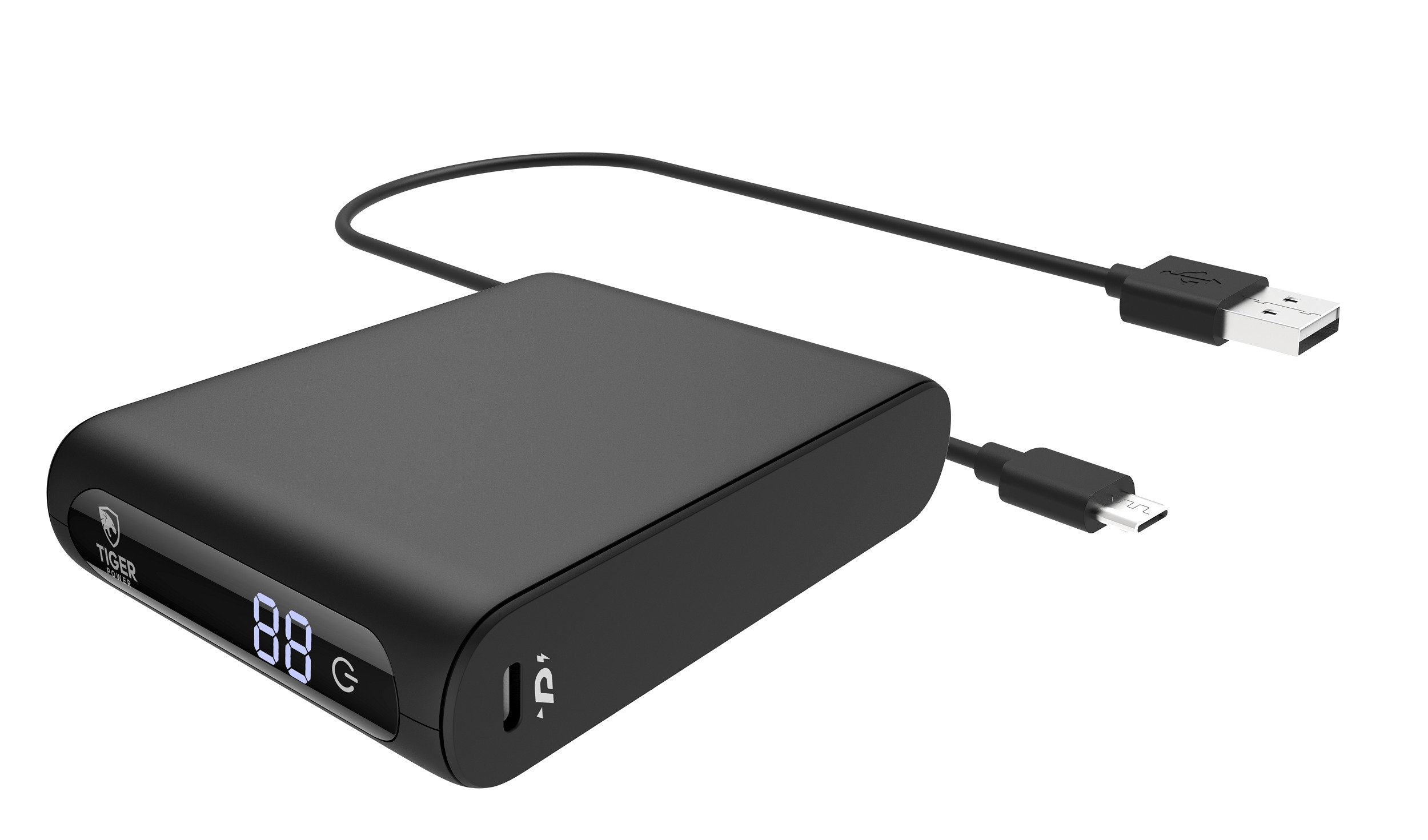 TIGER POWER POWERBANK 20000MAH PD + QC AVEC 2 CABLE TYPE C NOIR ...